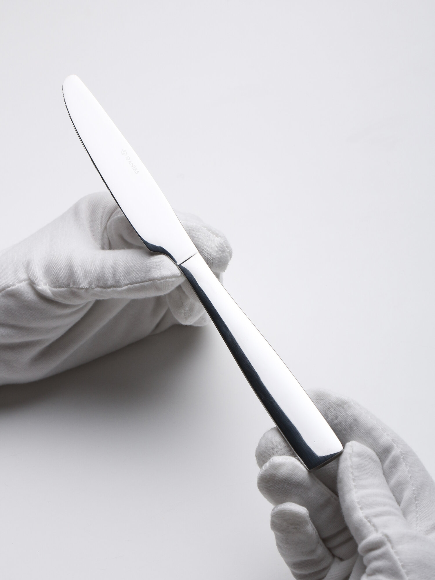 Набор столовых ножей Daniks Strict из нержавеющей стали, 23.5 см, 2 предмета, серебристый цвет для сервировки стола