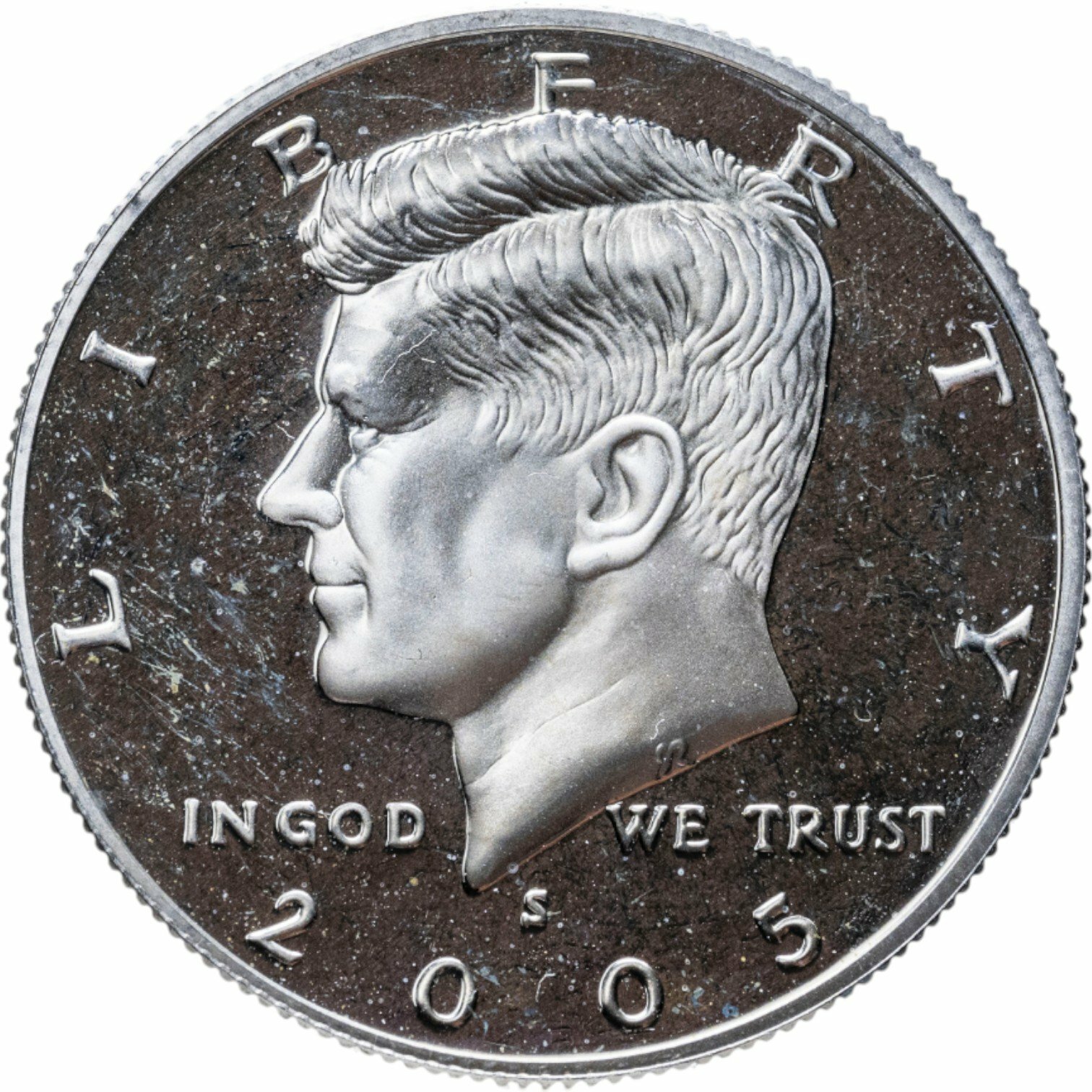 США 50 центов 1/2 доллара, half dollar 2005 Proof Kennedy Half Dollar Кеннеди Знак монетного двора "S" - Сан-Франциско, Серебро 900