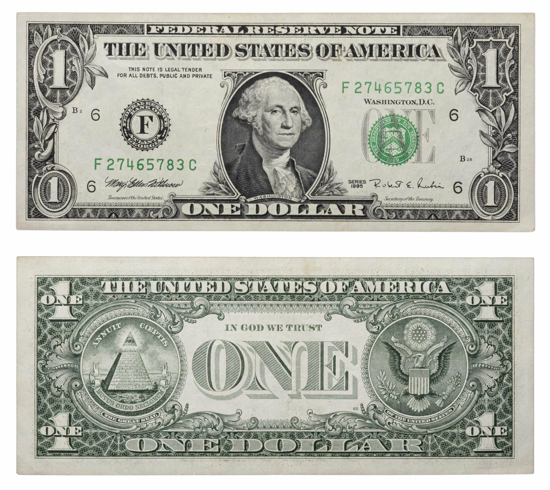 США 1 доллар 1995 F-Атланта