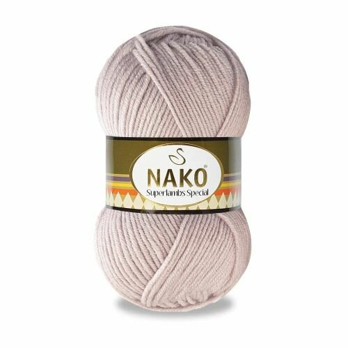 Пряжа Nako Superlambs special 3079 (5 мотков по 100г/200м) сиреневый беж