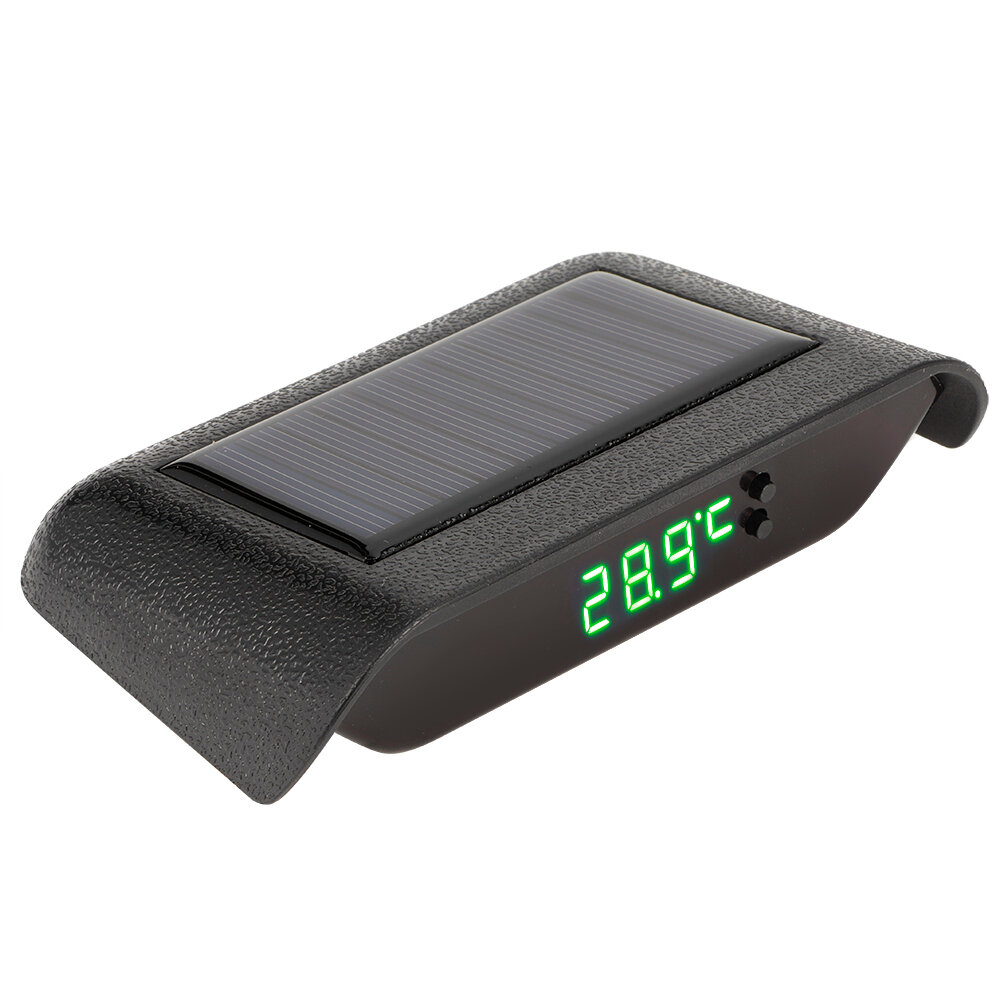 Часы на солнечной энергии, портативные светодиодные светящиеся цифровые часы для автомобиля, автомобиля, грузовика, аксессуар, украшение, зеленый