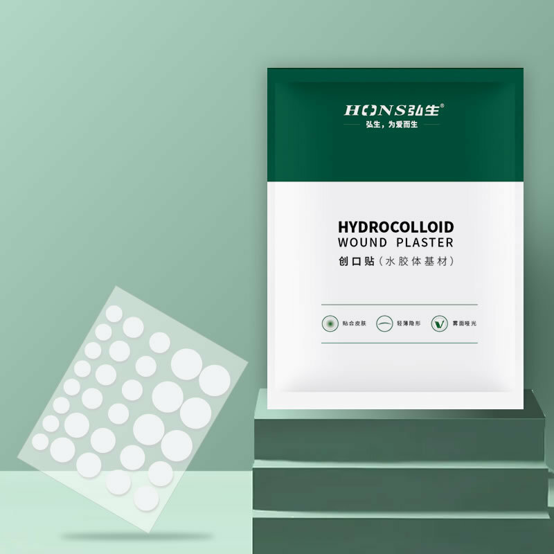 Патчи от прыщей для кожи человека Hongsheng, прозрачные невидимые патчи от прыщей, круглые патчи Doudou, 36 штук, 24 штуки в коробке