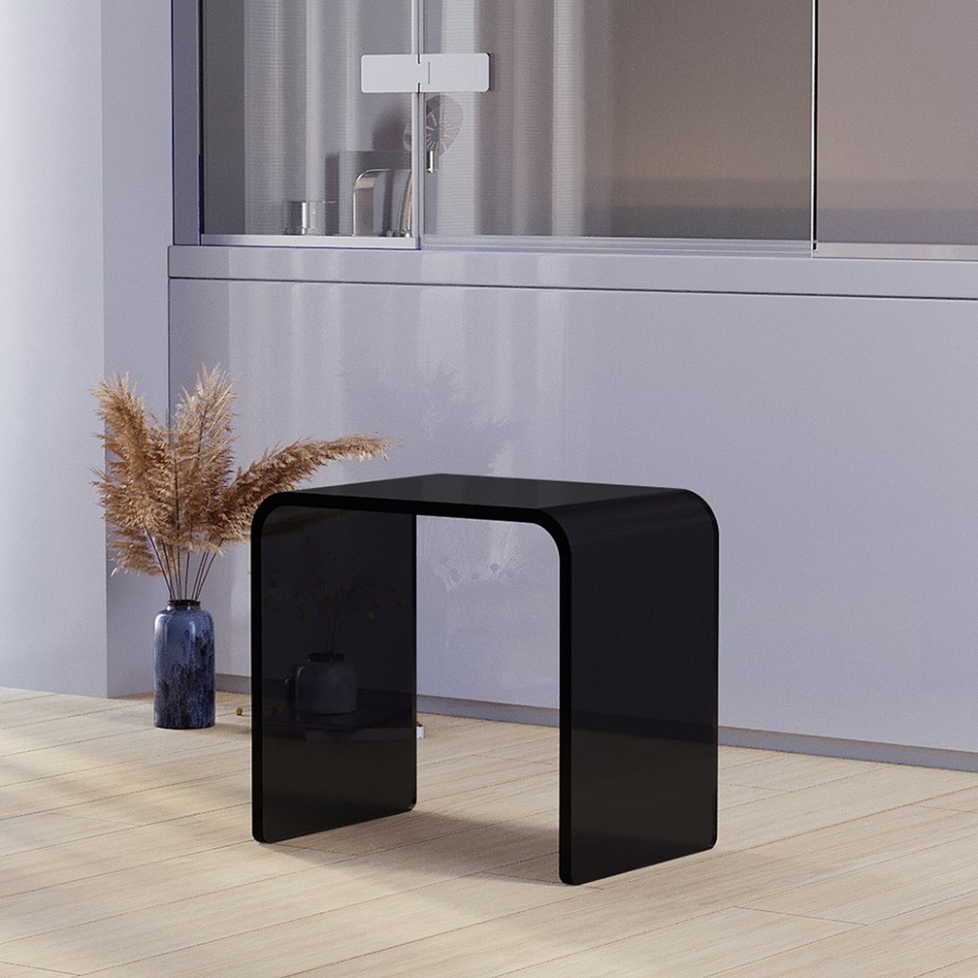 Стул для душа Veconi ST-AC-1TB, 425*280*390 мм, полупрозрачный