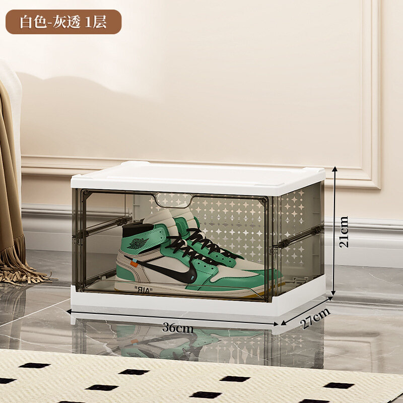 ⭐Складная обувная коробка, кросс-бордер, интегрированный складной шкаф для обуви, стеллаж для хранения, без установки, прозрачный пластик PP⭐