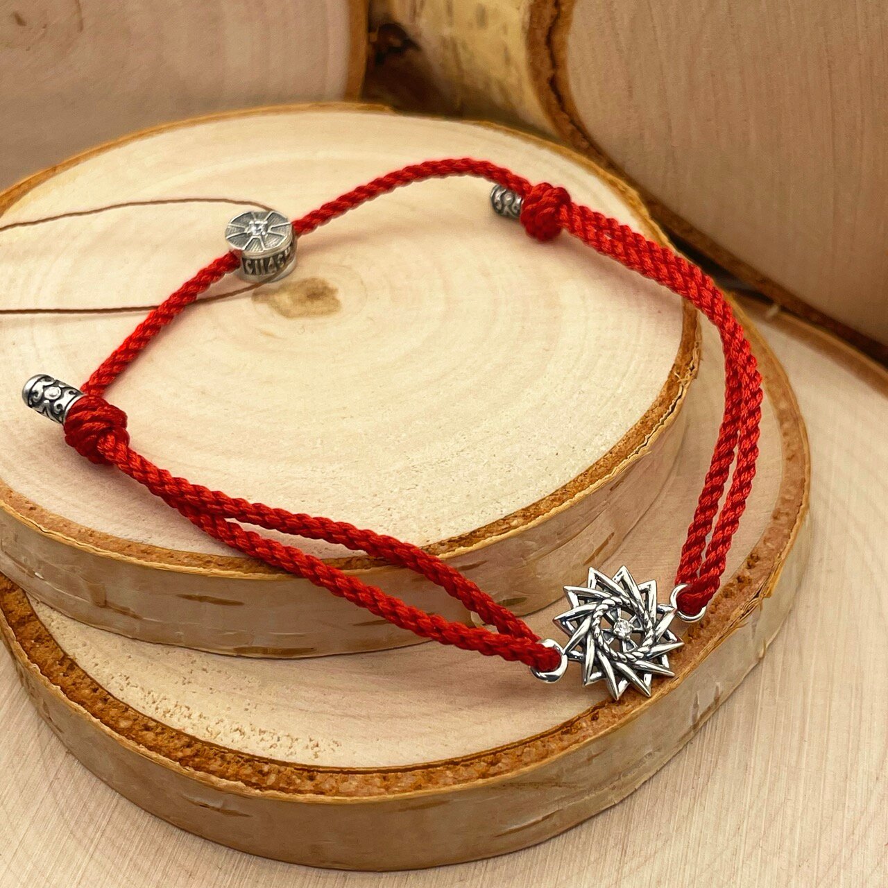 Браслет-нить, серебро, 925 проба, оксидирование, чернение, фианит