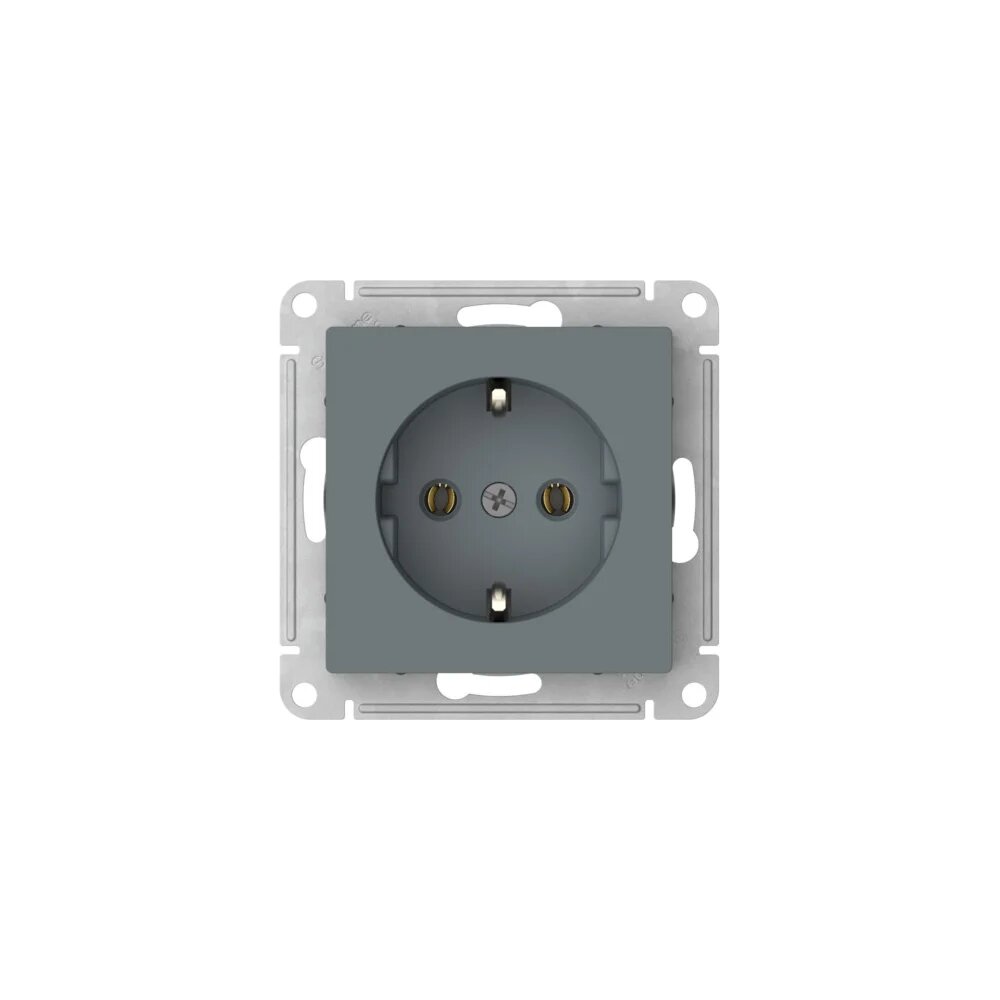 Розетка Systeme Electric ATLASDESIGN с заземлением, 16А, мех, быстрозажим. клем, Грифель ATN000743S