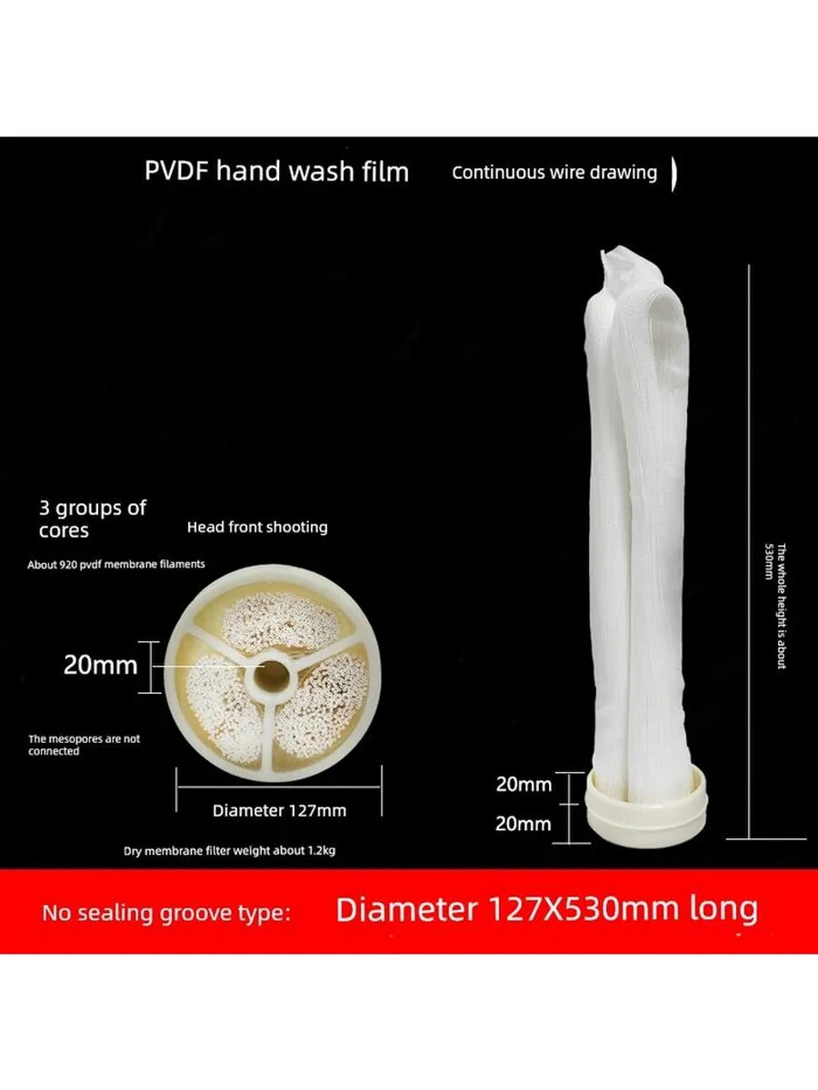 Фильтр-элемент Байцзя Шаньцюань-127х530мм, 3 шт, белый