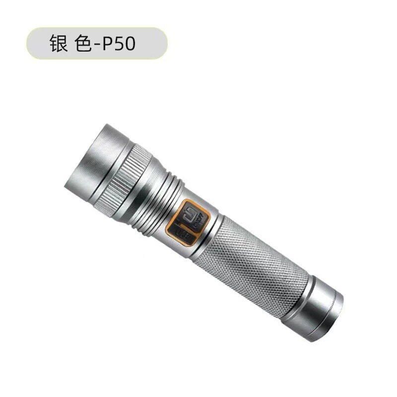Телескопический зум сильный фонарик света супер яркий дальний свет P50 белый лазер USB зарядка длинное время автономной