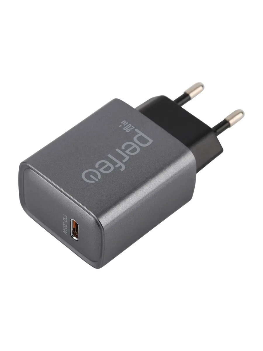 Зарядное устройство с разъемом TYPE-C, 20W, серый (I4668)