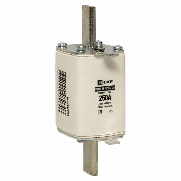 Вставка плавкая EKF ППН-35 250, номинальный ток 250А, габарит 1