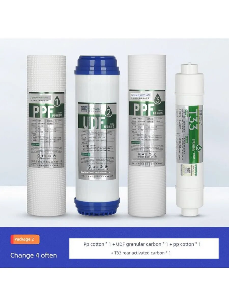 Фильтр-элемент Jiuyang JYW-HC-1283WU, 4 шт, 1-5 уровни