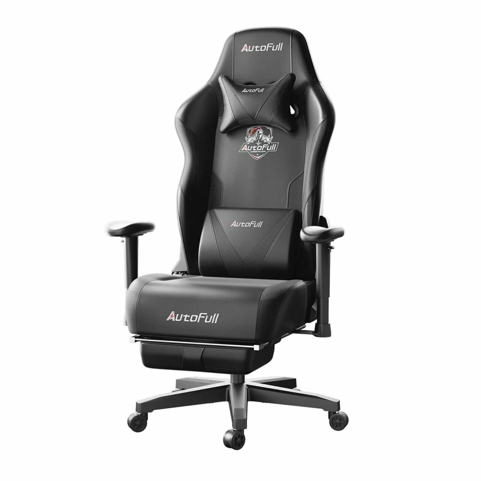 Компьютерное кресло Autofull C3, черный, с поддержкой для ног (AF050DS)