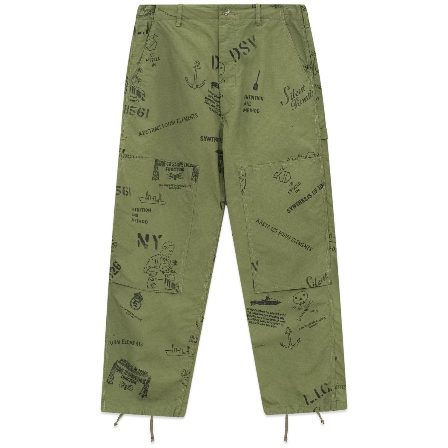 Брюки БРЮКИ ENGINEERED GARMENTS PAINTER PANT GRAFFITI RIPSTOP