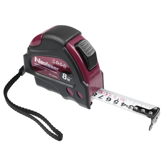 Рулетка Neolaser NL0012 с автостопом 8 м x 25 мм