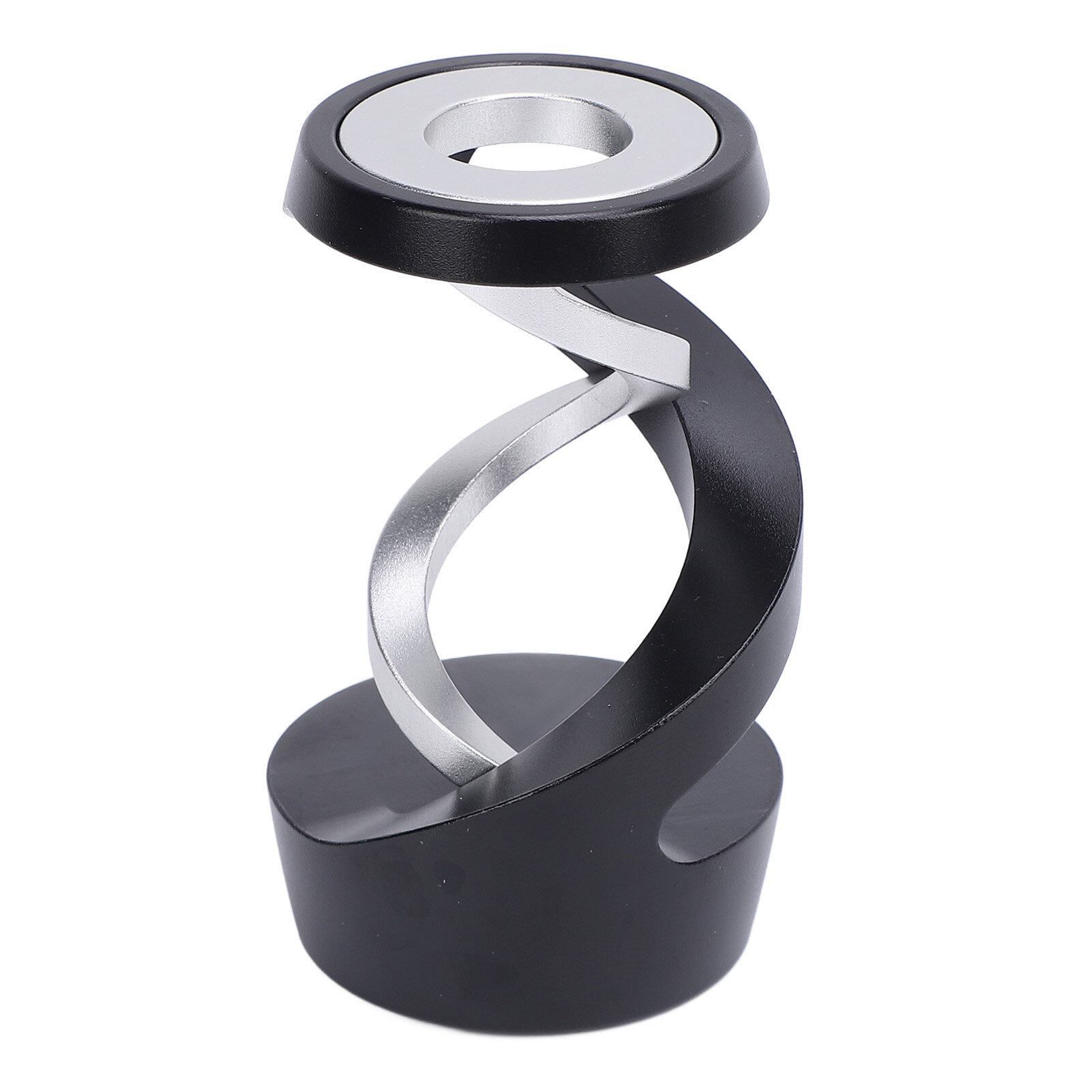 Настольный левитирующий гироскоп, настольный спиральный гироскоп, настольное украшение, металлический подвесной гироскоп для дома и офиса, черный+серебристый