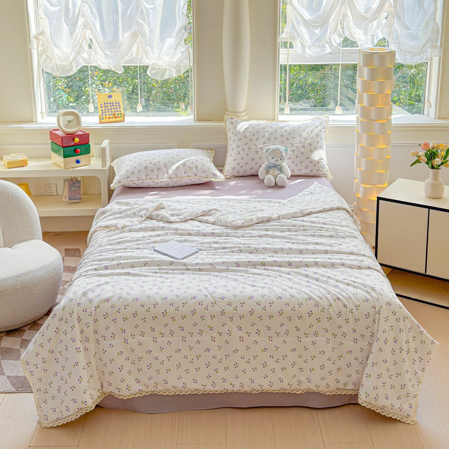 Набор из 4 предметов Cherry Love летняя 200x230 см романтический домашний декор