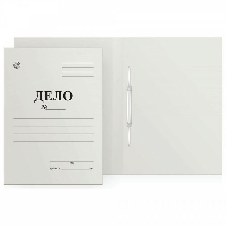 Скоросшиватель "дело" 360г/м2 немелованный картон арт. D00507. Количество в наборе 10 шт.