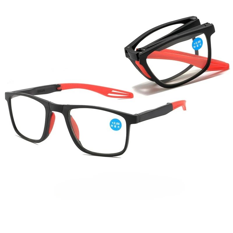 Складные очки для чтения ERIKOLE, Back Red, 1.5