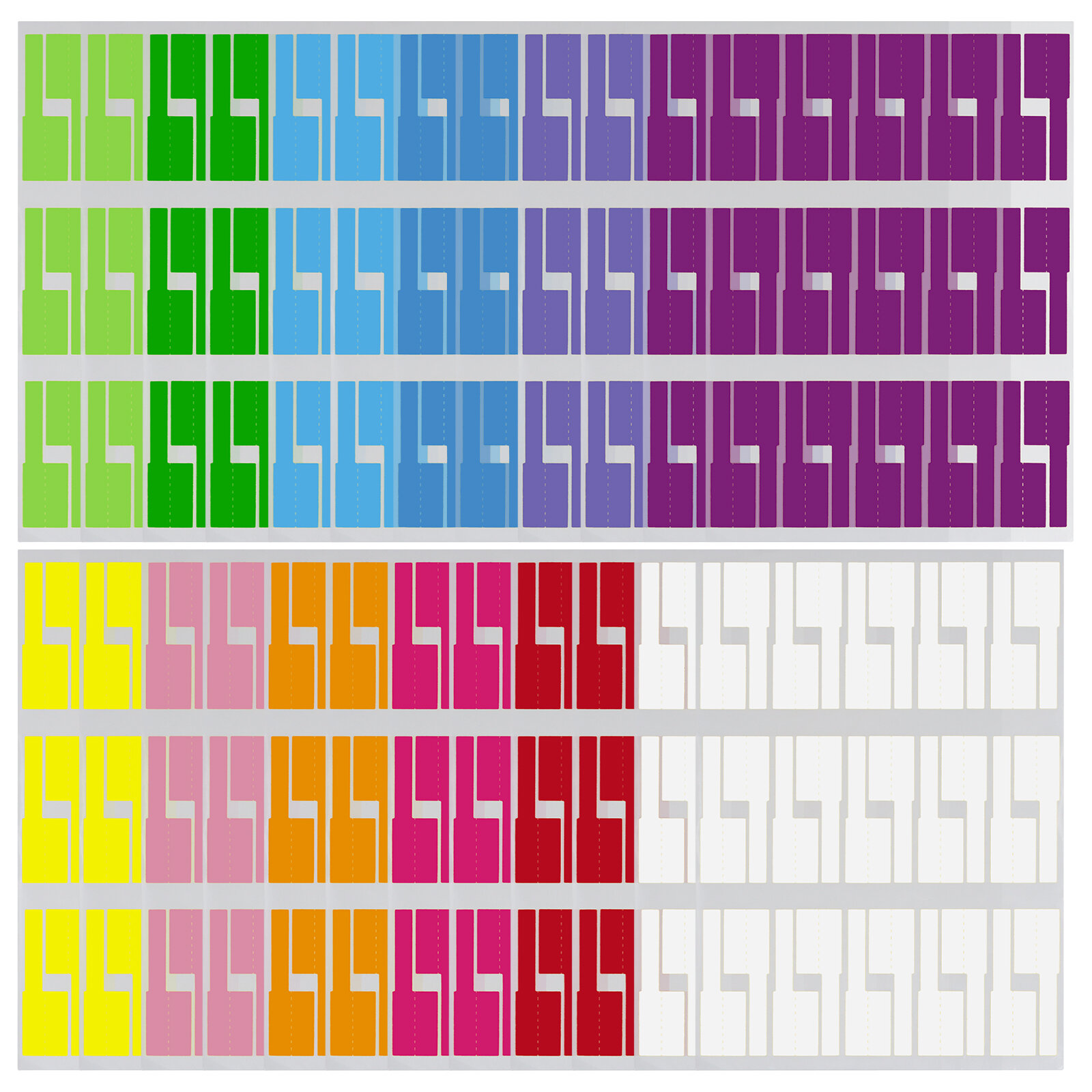 720 шт, 12 цветов, провода, самоклеящиеся водонепроницаемые кабельные бирки A4, устойчивые к разрыву, 24 листа цветных маркировок для маркировки и организации