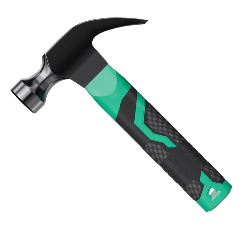 Прямой Когтистый Молоток Из Углеродистой Стали, Когтистый Молоток с Амортизирующей Ручкой для Выдавливания Гвоздей, Ремонта Деревообработки