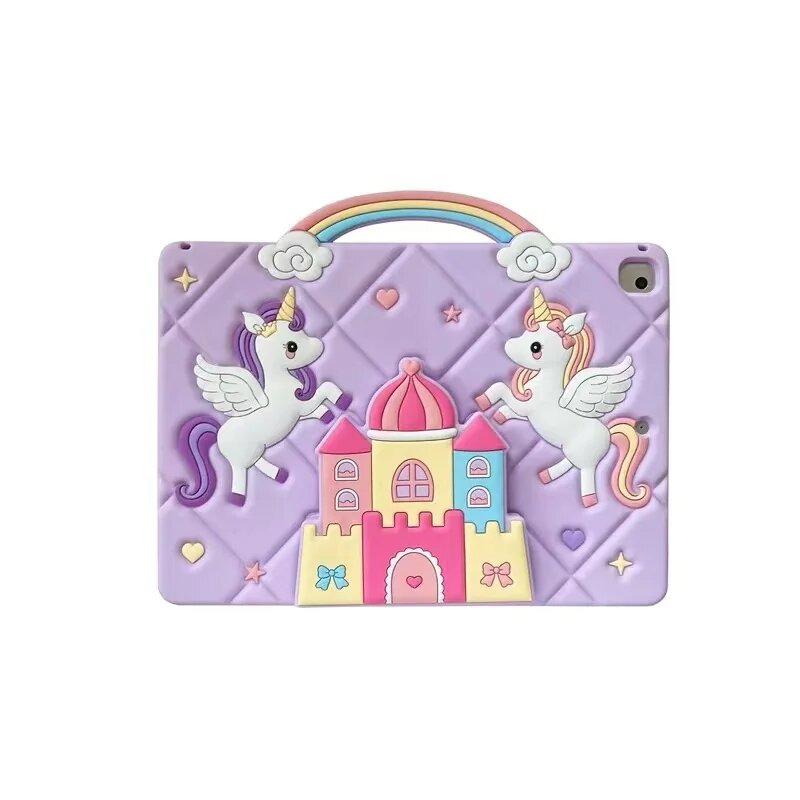 Чехол для планшета Honor Pad X8a силиконовый детский мультяшный единорог