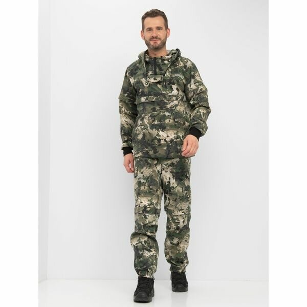 Костюм Антигнус-люкс (с ловушками и пыльниками), фирма Huntsman, цвет Зеленый питон, ткань Твил Пич, размер 48-50/182-188