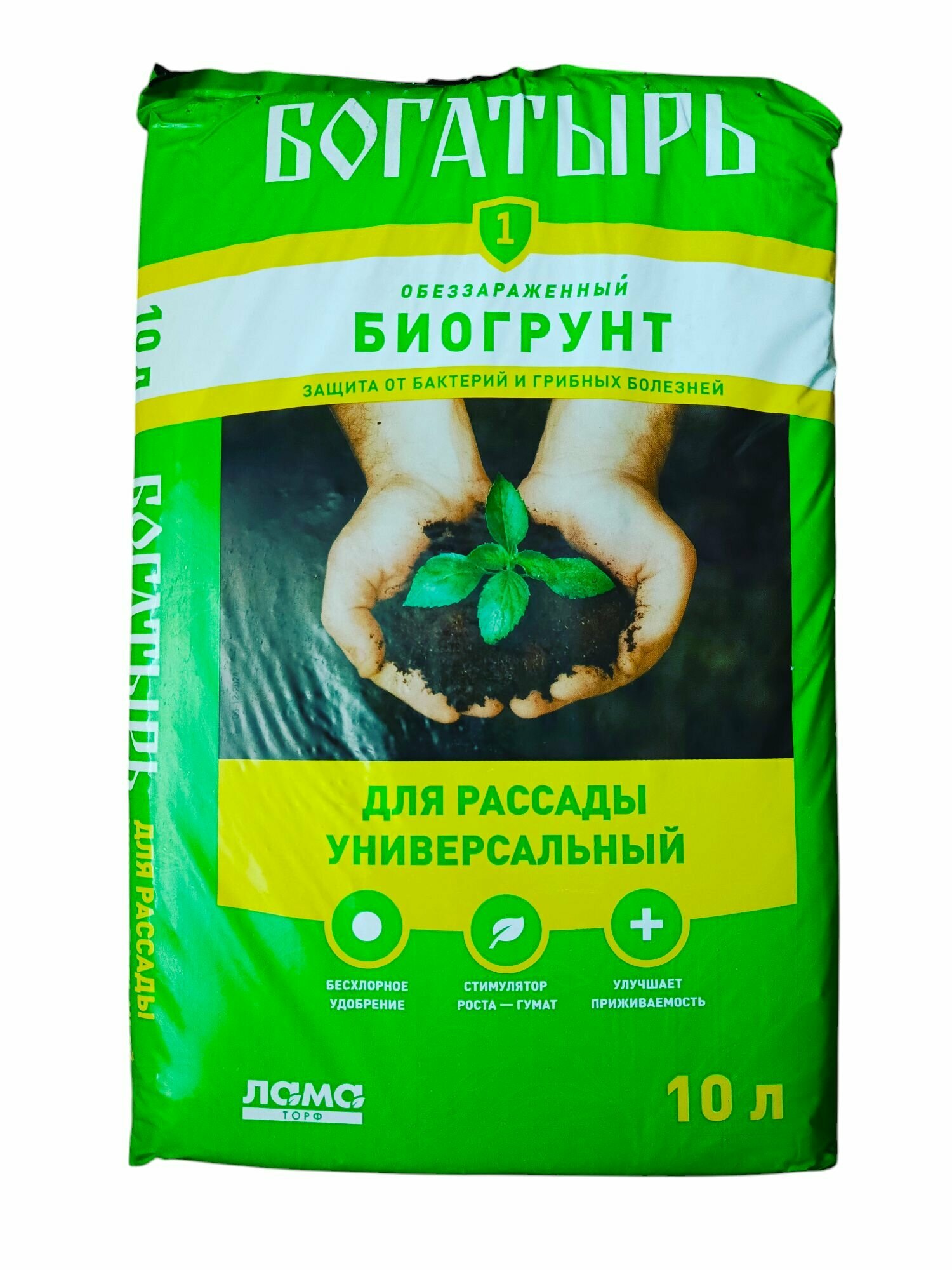Биогрунт Богатырь "Для рассады универсальный" 10 л Лама торф