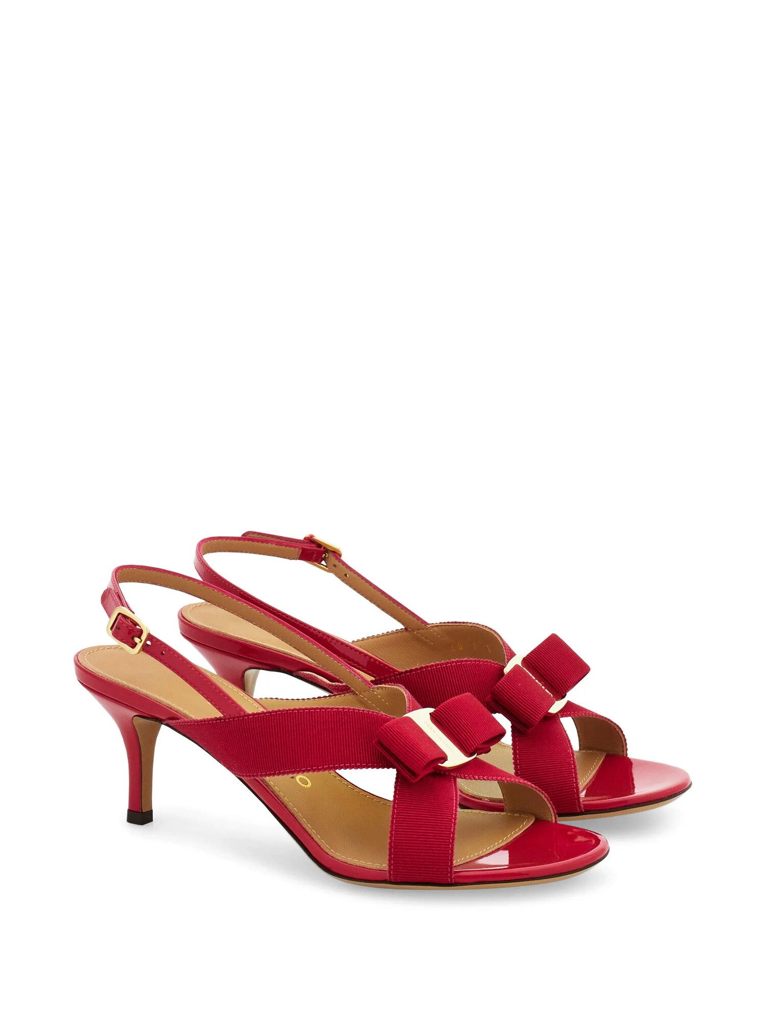 Босоножки Salvatore Ferragamo Vara Bow, размер 6.5, розовый — фото 1