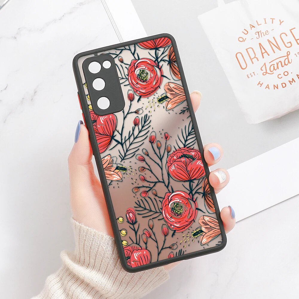 Чехол для Samsung Galaxy S23, OB95, цветочный рисунок, матовый