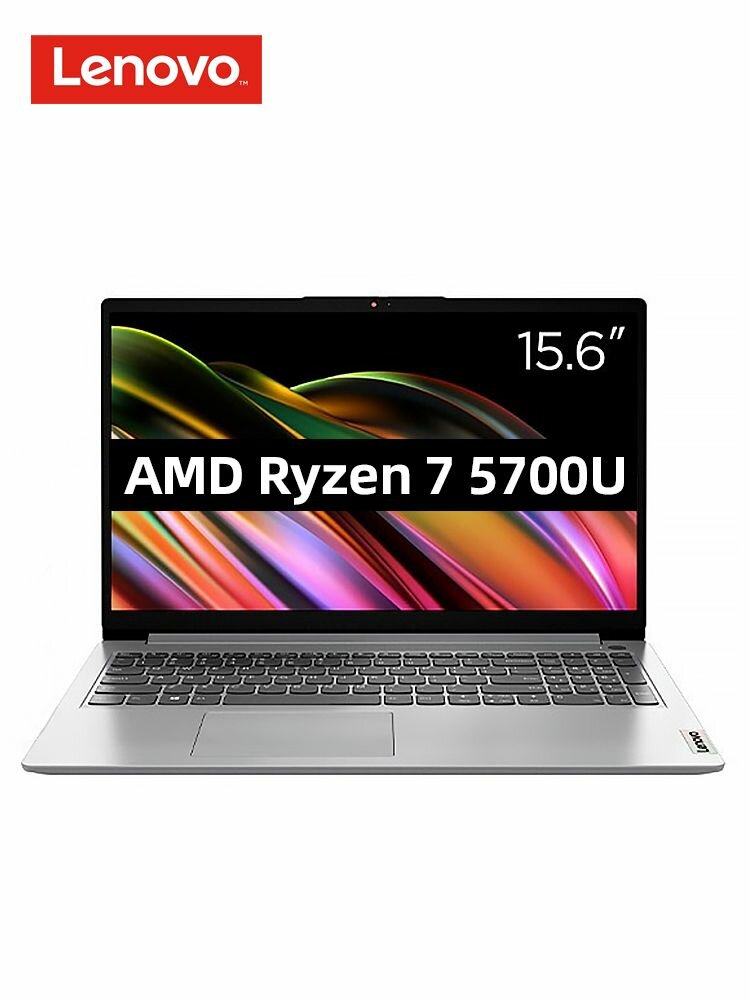 Lenovo IdeaPad 15 Ноутбук 15.6", AMD Ryzen 7 5700U, RAM 16 ГБ, 512 ГБ SSD, Windows ангглийская клавиатура