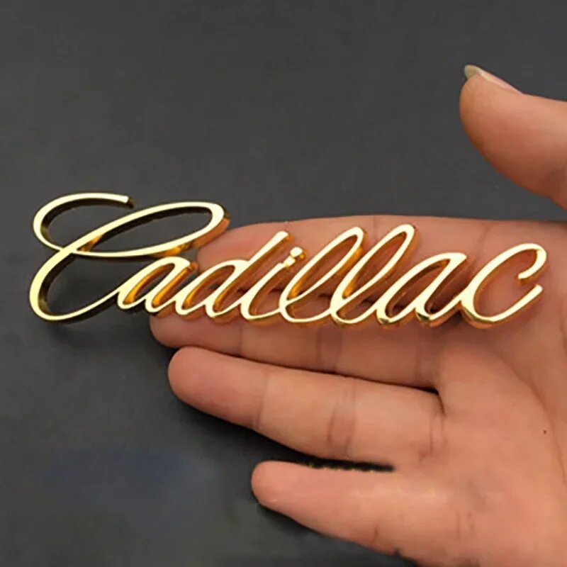 Эмблема Cadillac Letter-Gold, значок на крыло