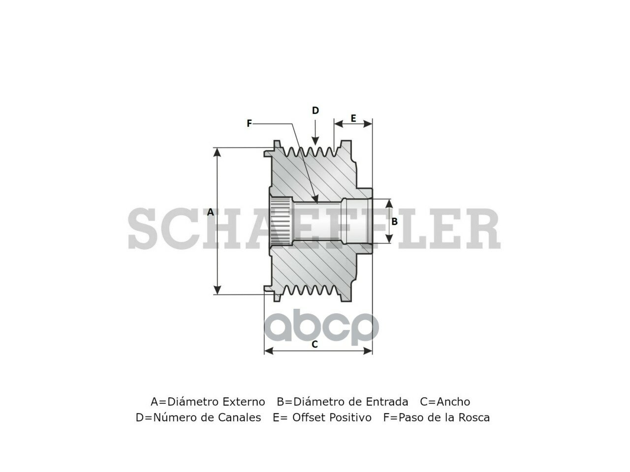 Шкив генератора VOLVO C70/S60/S70/S80/XC70/XC90 2.0-2.5 97 -> Ina арт. 535007210
