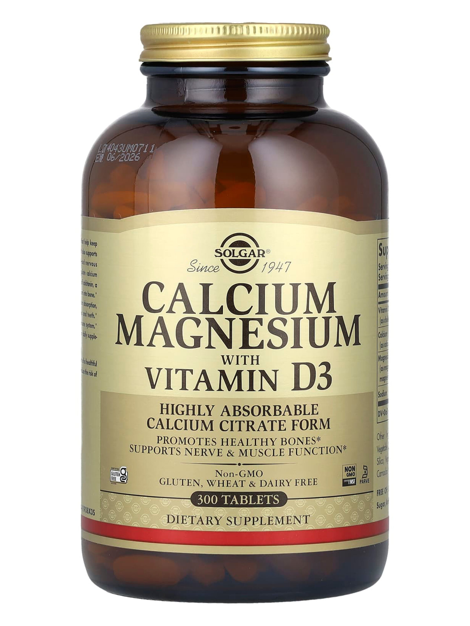 Solgar Calcium Magnesium with Vitamin D-3, Кальций и магний с витамином D-3 300 таблеток