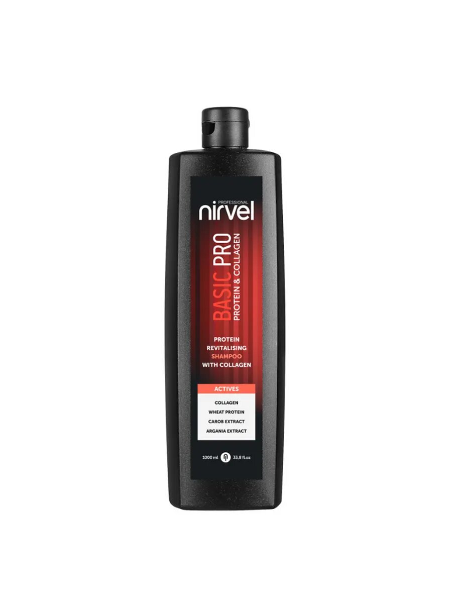 Восстанавливающий шампунь Nirvel Protein Revitalising Shampoo, с протеинами и коллагеном, 1000мл