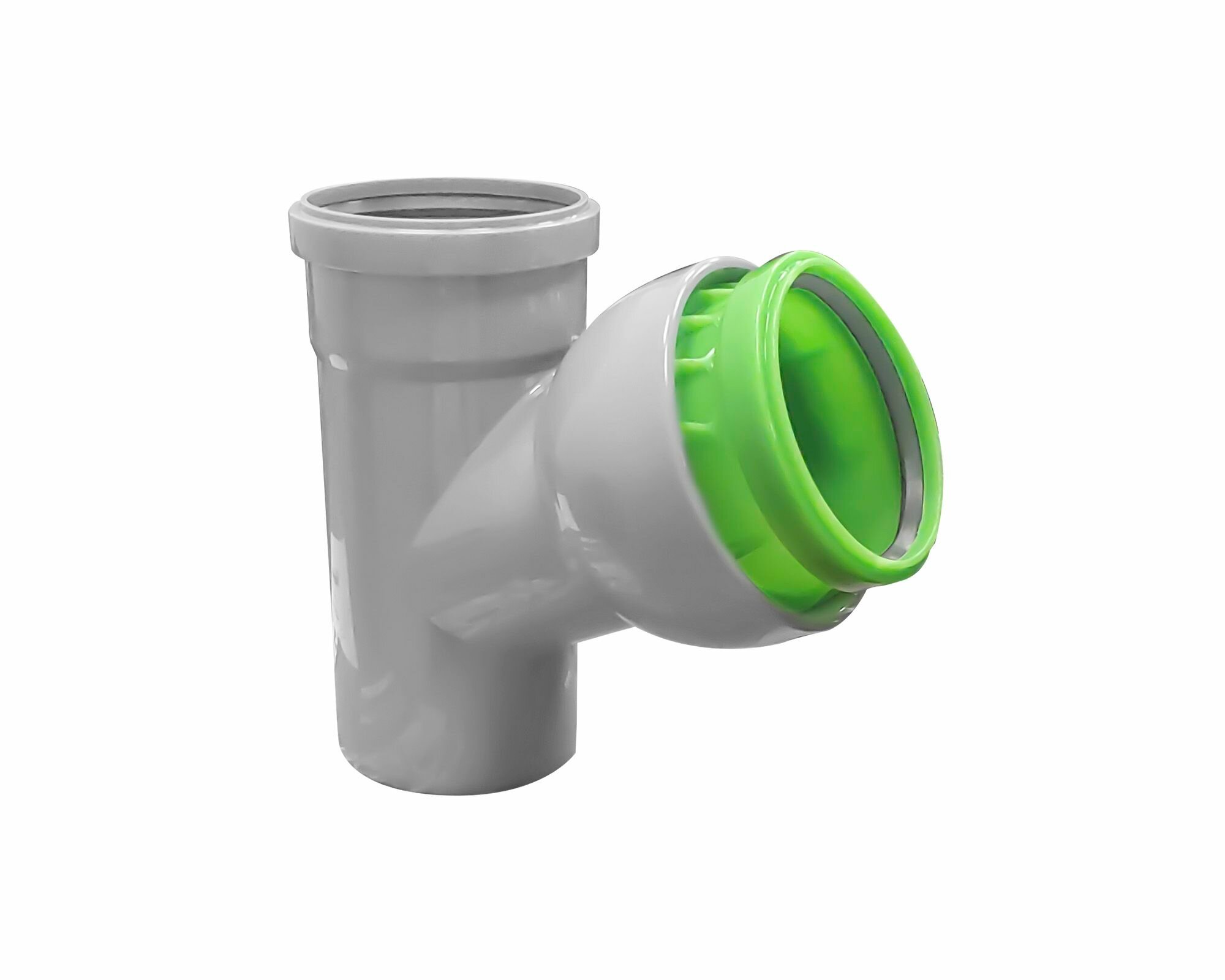 Тройник регулируеый 110 х 110 х 45гр. для внутренней канализации от 45-88град. Valfex цвет серый.