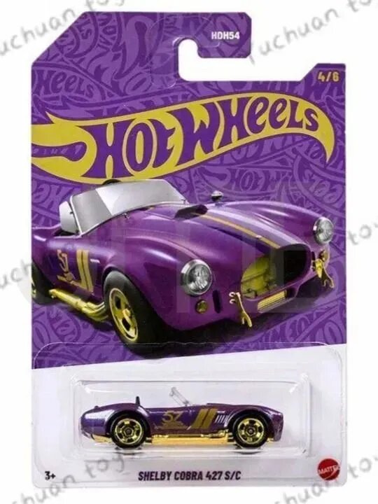 Ючуан Игрушки Hot Wheels Shelby Cobra 427 S/C Pearl and Chrome Vehicle HDH54 2025