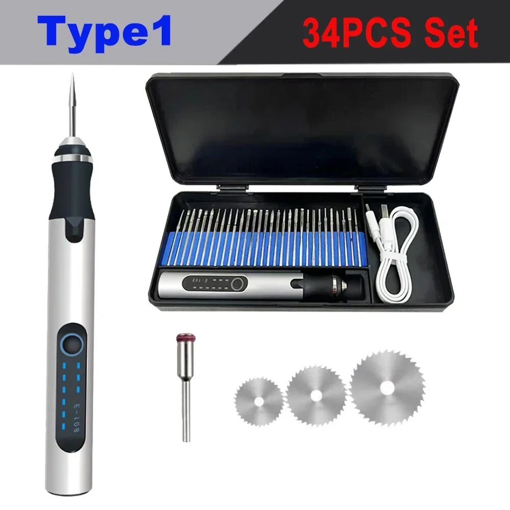 Беспроводной мини-гравер USB Type1 34PCS Set