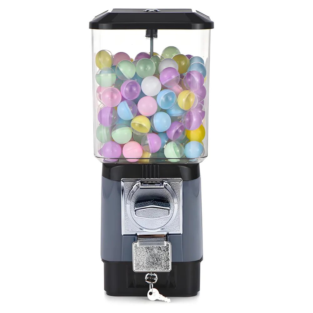 Вендинговый автомат для жвачек, попрыгунчиков, игрушек в капсулах и конфет/Опционально с монетным приводом/Механический торговый вендинговый аппарат KIDS'TOP