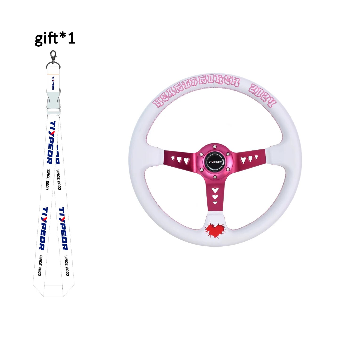 Tiypeor JDM Style 345 мм белый кожаный руль с вышивкой для сим-гоночных игр