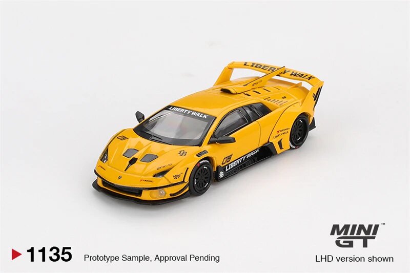 MINI GT Lamborghini Huracan Liberty Walk, желтый