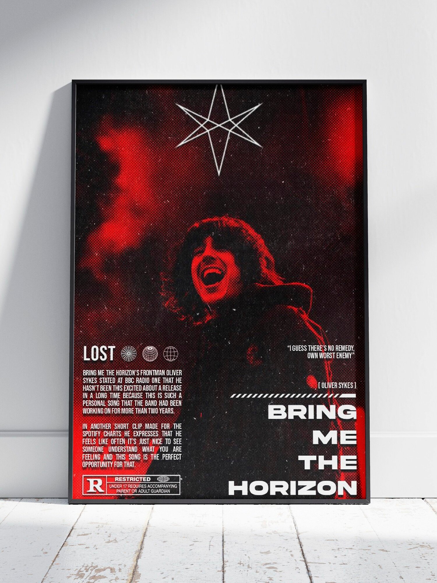 Плакат на стену для интерьера Бринг Ми зе Хорайзон (Bring Me The Horizon - BMTH 29) - Постер по музыке и артисту формата A4 (21x30 см)