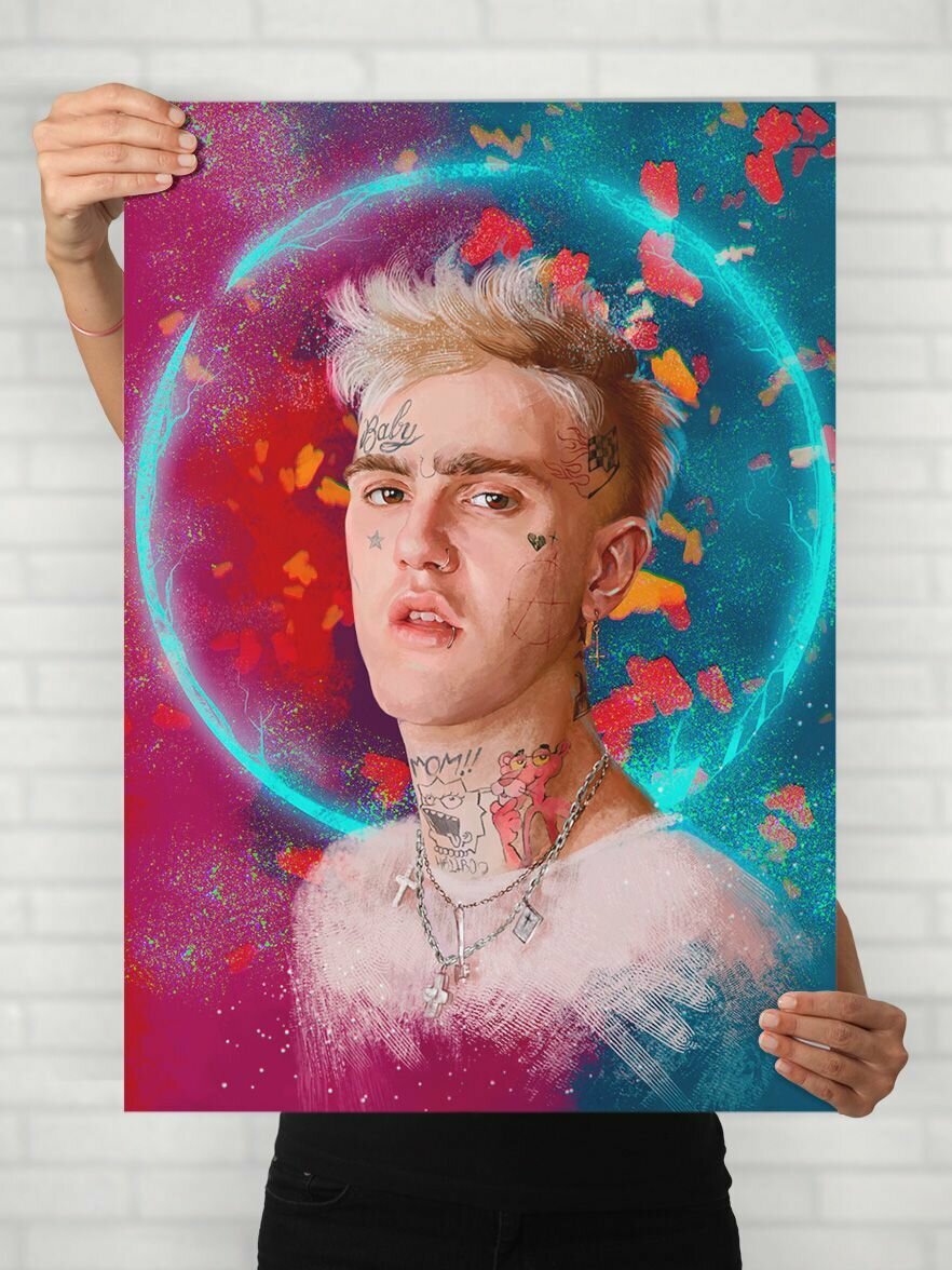 Плакат на стену для интерьера Lil Peep (Лил Пип 16) - Постер по музыке и артисту формата A1 (61x84 см)