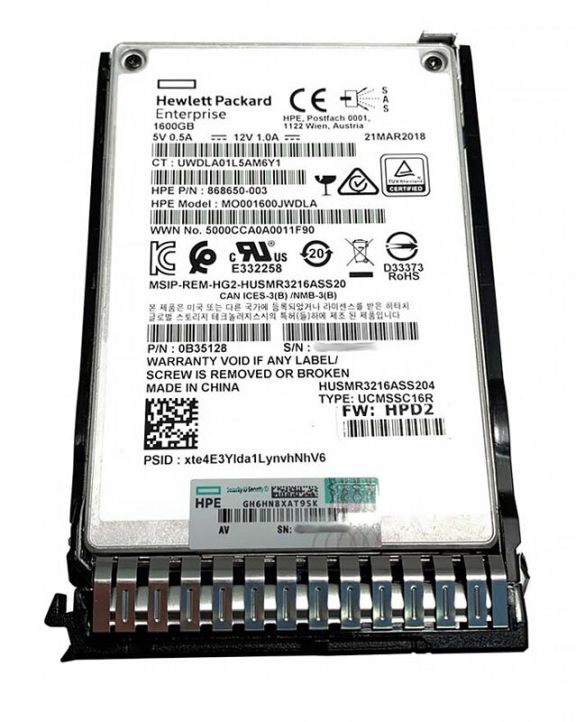 Жесткий диск HP P06580-001 1,6Tb SAS 2,5" SSD