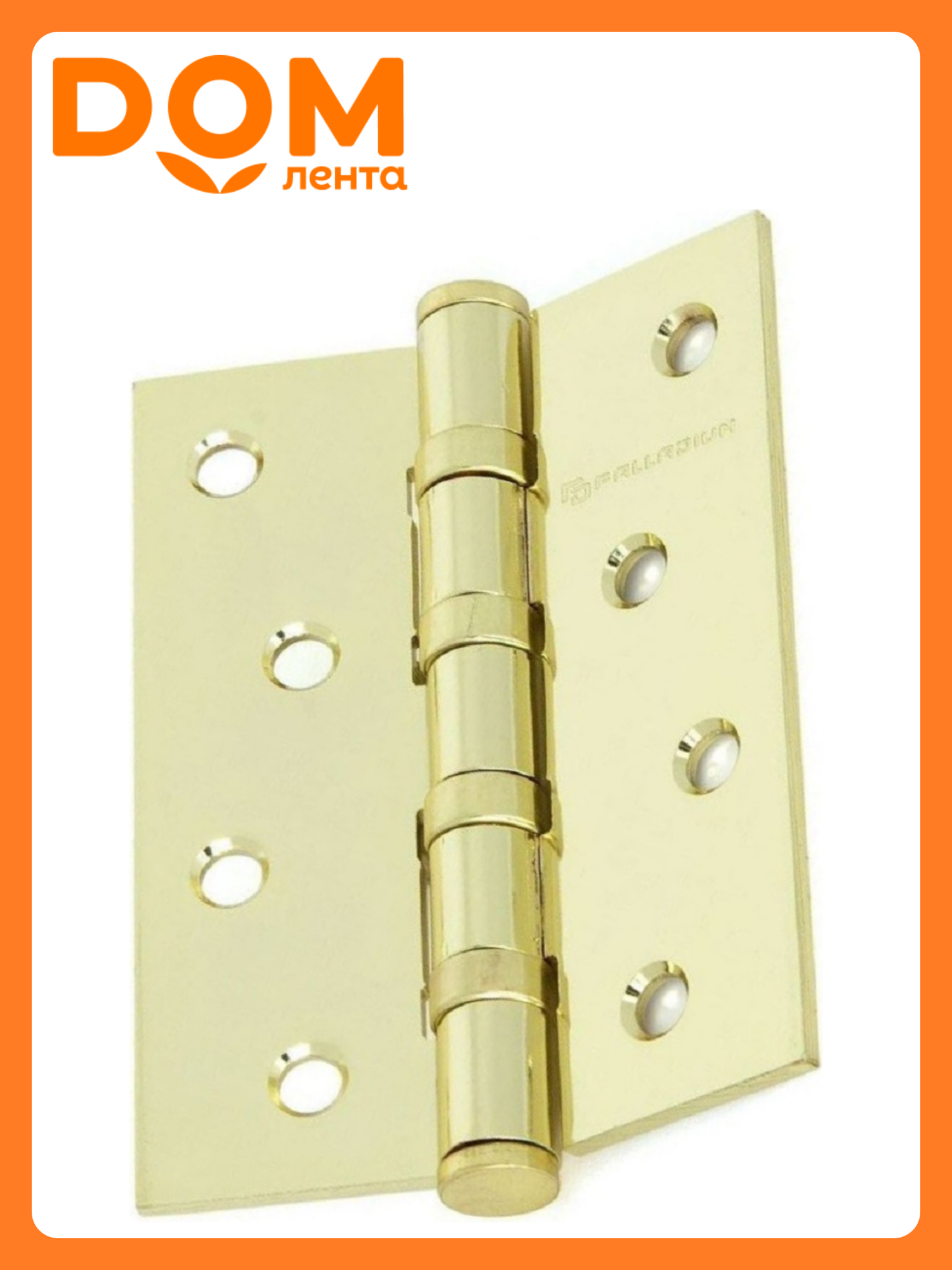 Дверная петля универсальная врезная Palladium 100х75х3 матовое золото