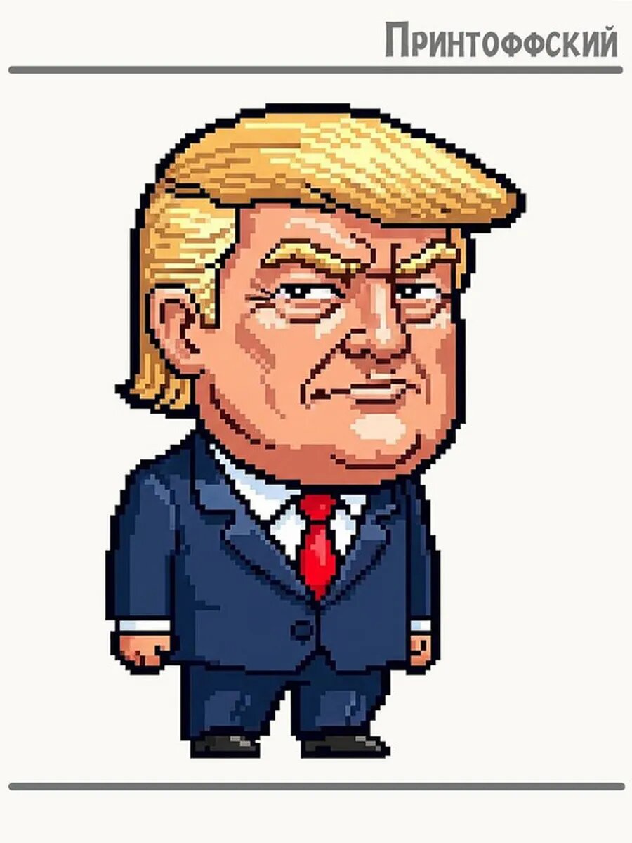 Термонаклейка для одежды и аксессуаров DTF-печать Трамп