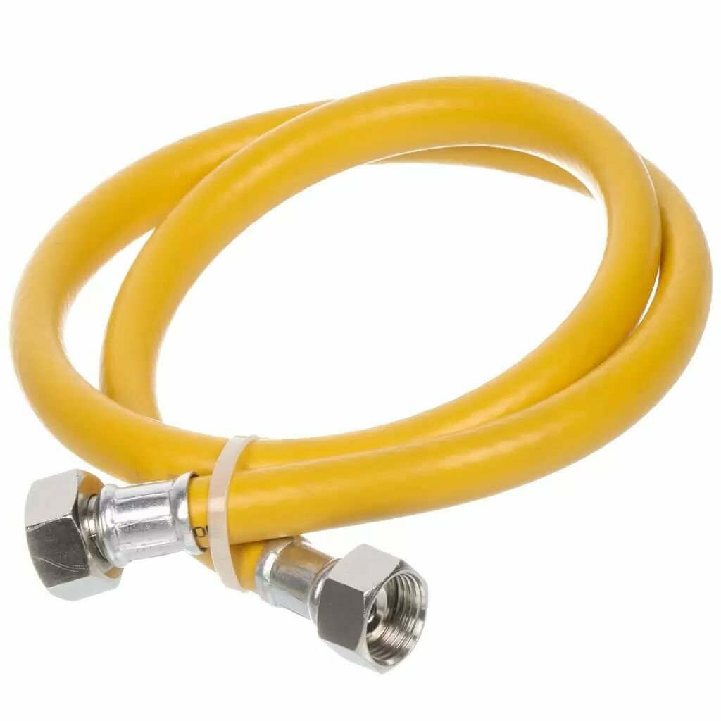 Подводка для газа ELKA 1/2 дюйма, длина 1 метр, тип соединения гайка-гайка, материал ПВХ, гибкий шланг для газовой плиты