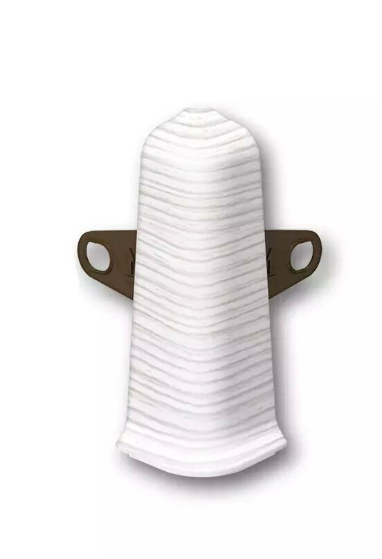 Наружный угол к плинтусу Deconika 100 мм Ясень бьянко 255, 1 шт.