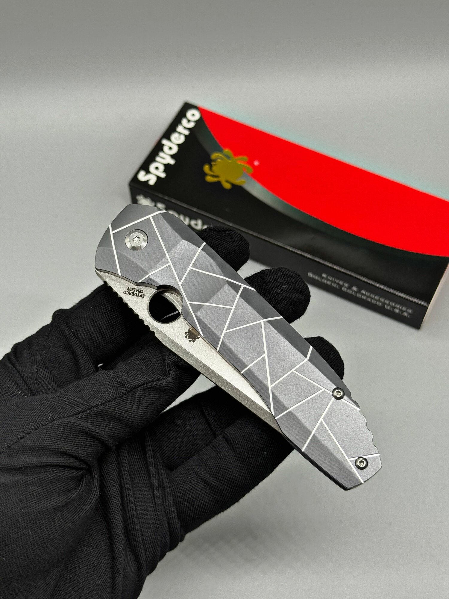 Нож туристический Spyderco "Nirvana", складной, D2, алюминий, — фото 1
