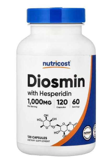 Диосмин с гесперидином, 120 капсул Nutricost