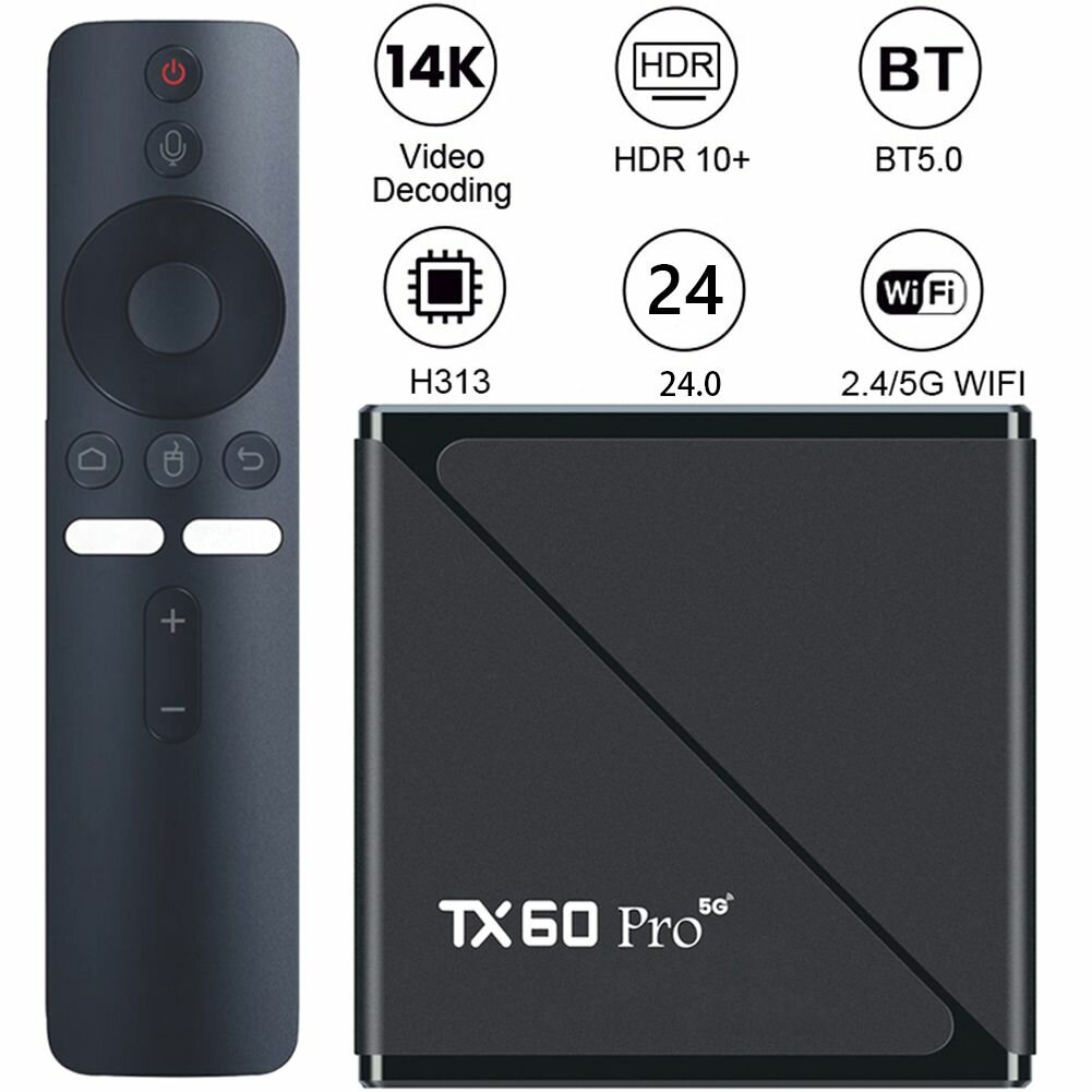 ТВ-приставка Android 24 с процессором Allwinner H313, 16 ГБ ОЗУ и 256 ГБ ПЗУ